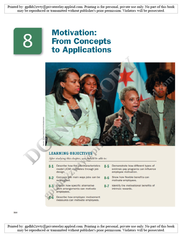 Org Behaviour - 268 SD 299 (CH 8 Motivation From Concept To Application ... Org Behaviour - 268 SD 299 (CH 8 Motivation From Concept To Application ...