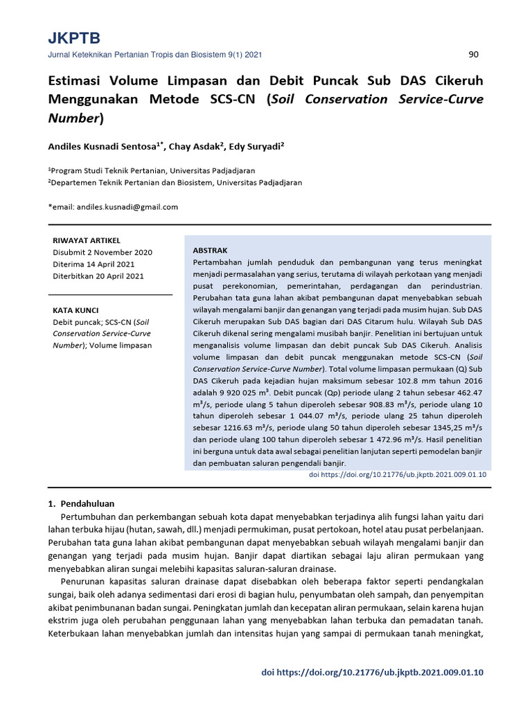 Contoh Implementasi Scs Cn Pdf