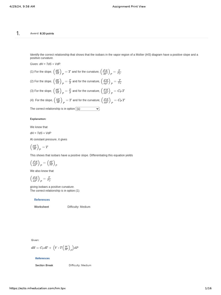 PQ05 Soln | PDF | Enthalpy | Gibbs Free Energy