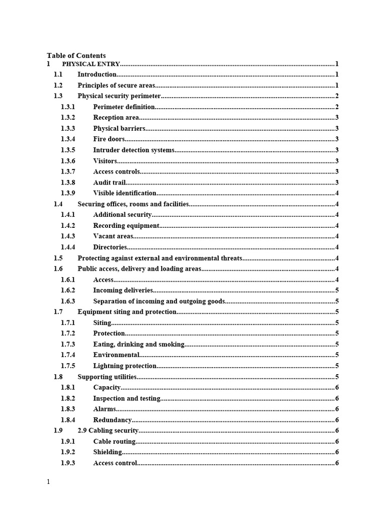 Physical Entry | PDF | Access Control | Information Security