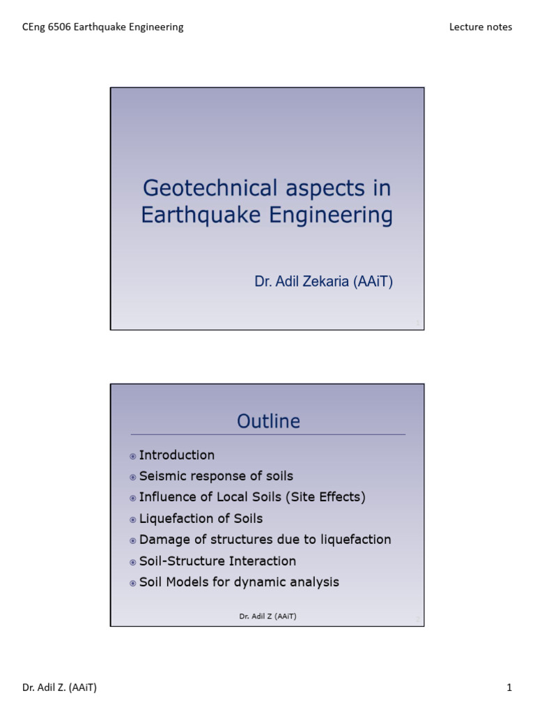 Geotechnical Aspects in EQ Engg 2020 | PDF | Earthquakes | Earthquake ...