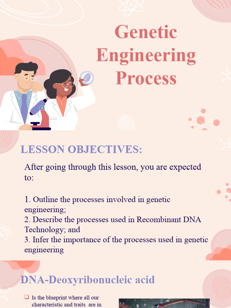 Genetic-Engineering-process | PDF | Transformation (Genetics) | Plasmid