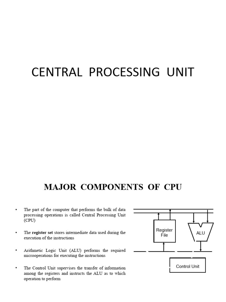 Central Processing Unit | PDF | Central Processing Unit | Computer Architecture