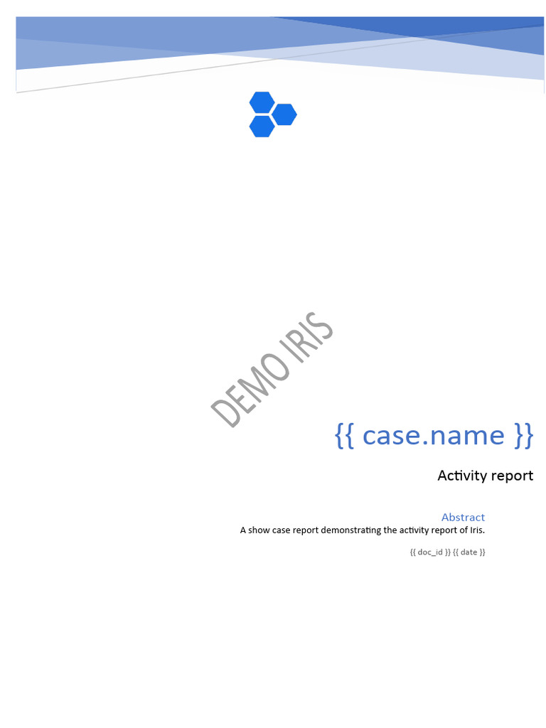 Iris Activity Report Template | PDF