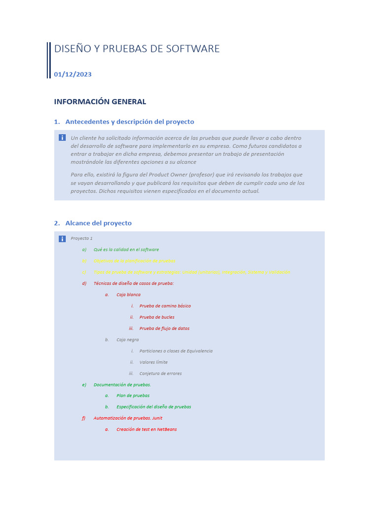 SCRUM Diiseño y Pruebas de Software | PDF | Scrum (desarrollo de software) | Software