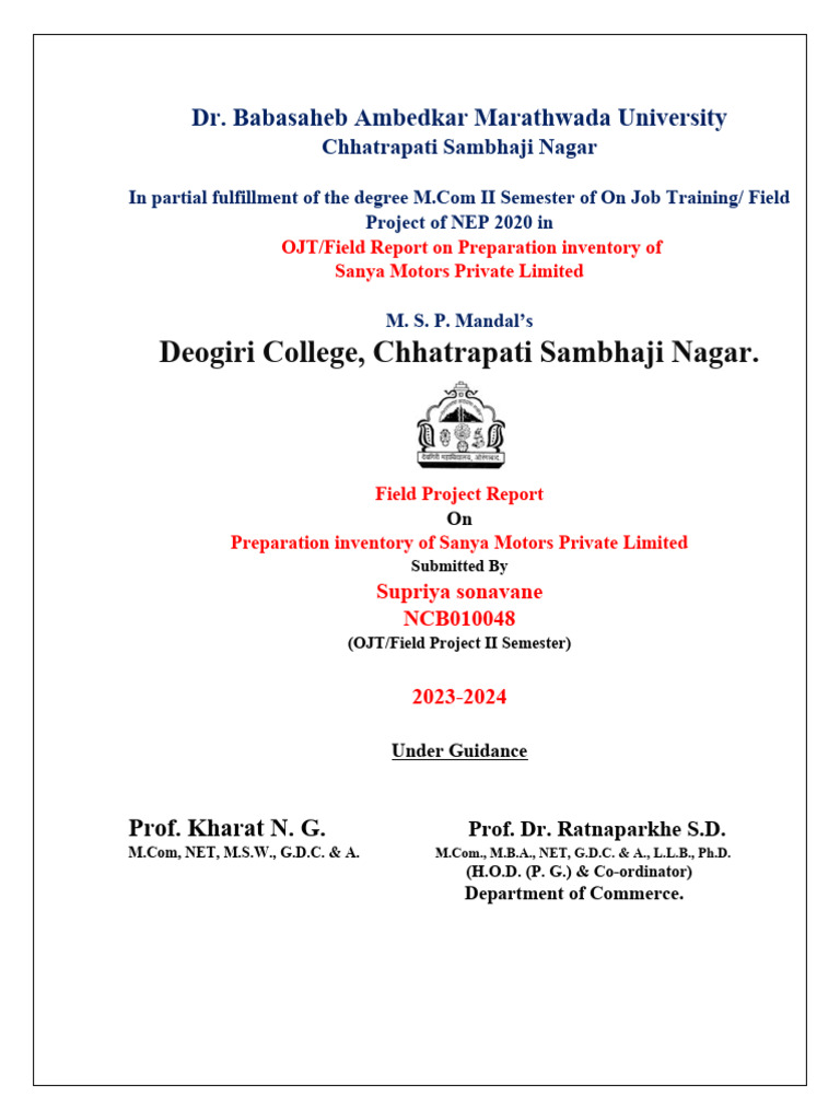 Field Report Pdf Methodology Data