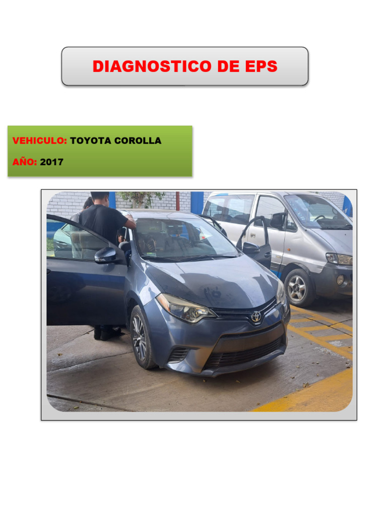 Diagnostico Del Eps Del Vehiculo Toyota Corolla 2017 Pdf