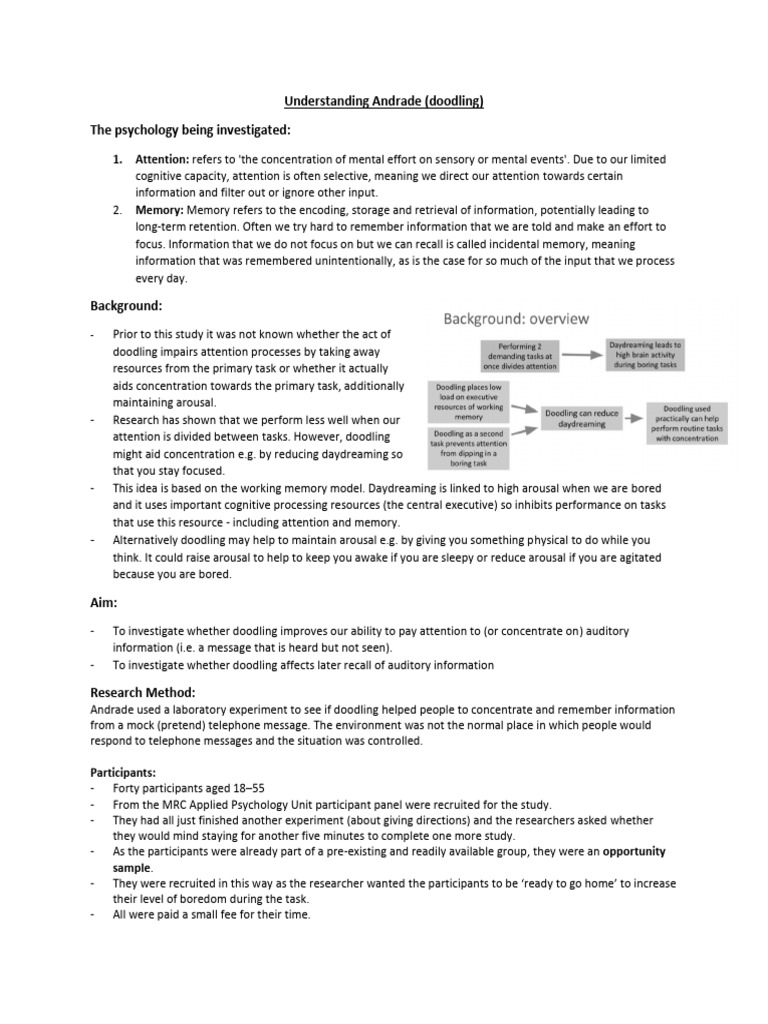 Understanding Andrade - Print | PDF | Attention | Memory