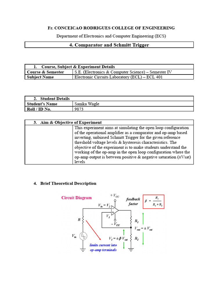 9873 Exp4 Ec | PDF | Operational Amplifier | Analog Circuits