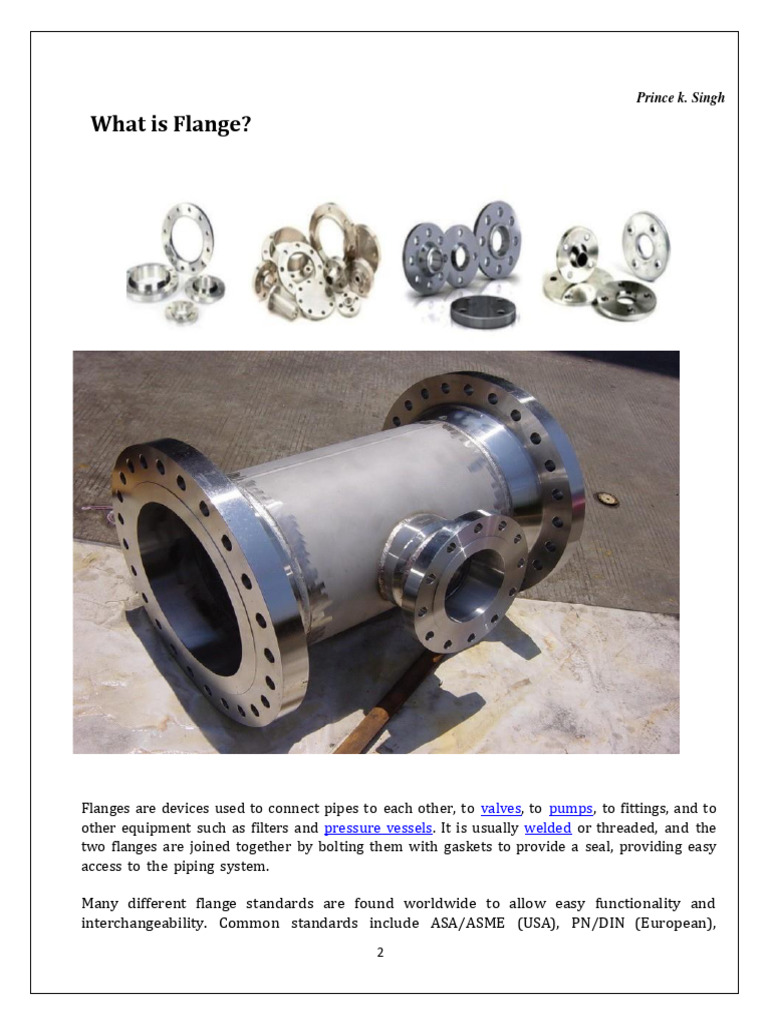 Key Functions of Flanges | PDF | Pipe (Fluid Conveyance) | Steel