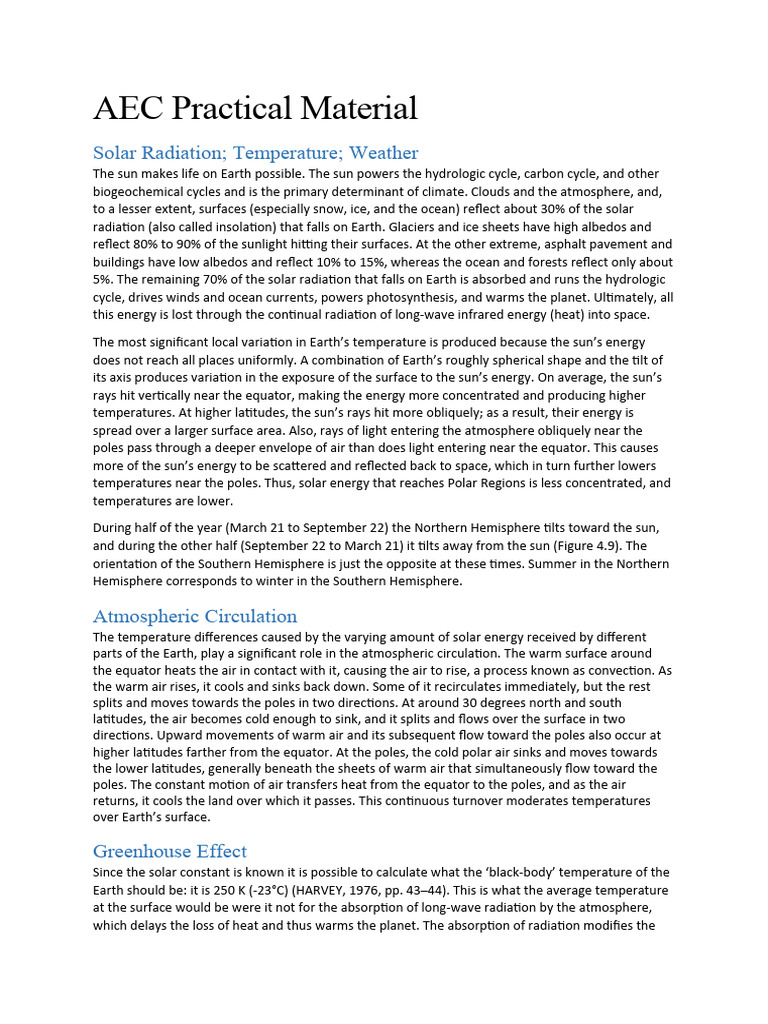 AEC Practical Material | PDF | Greenhouse Gas | Carbon Footprint