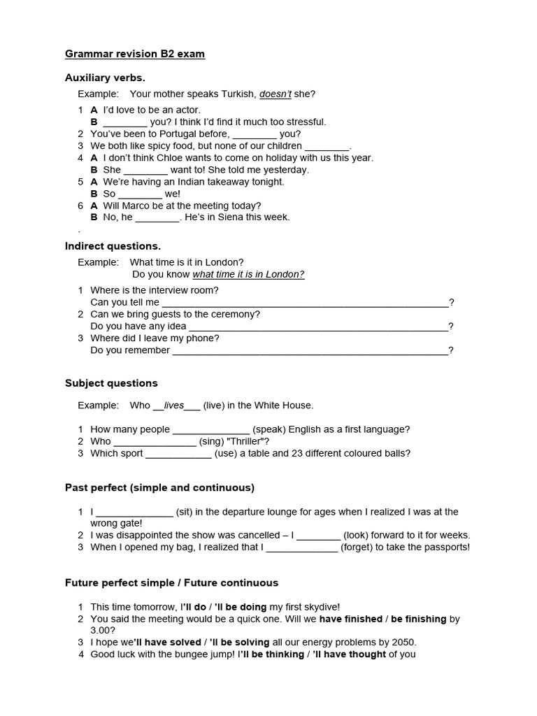 COMPLETE Grammar Revision | PDF | Linguistics | Grammar