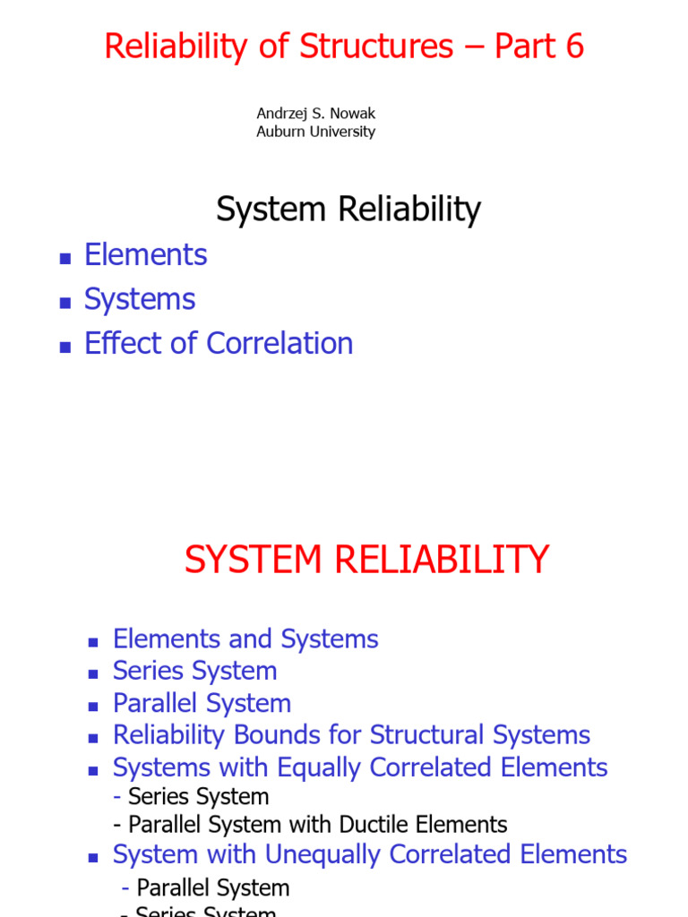 Reliability 6 System | PDF