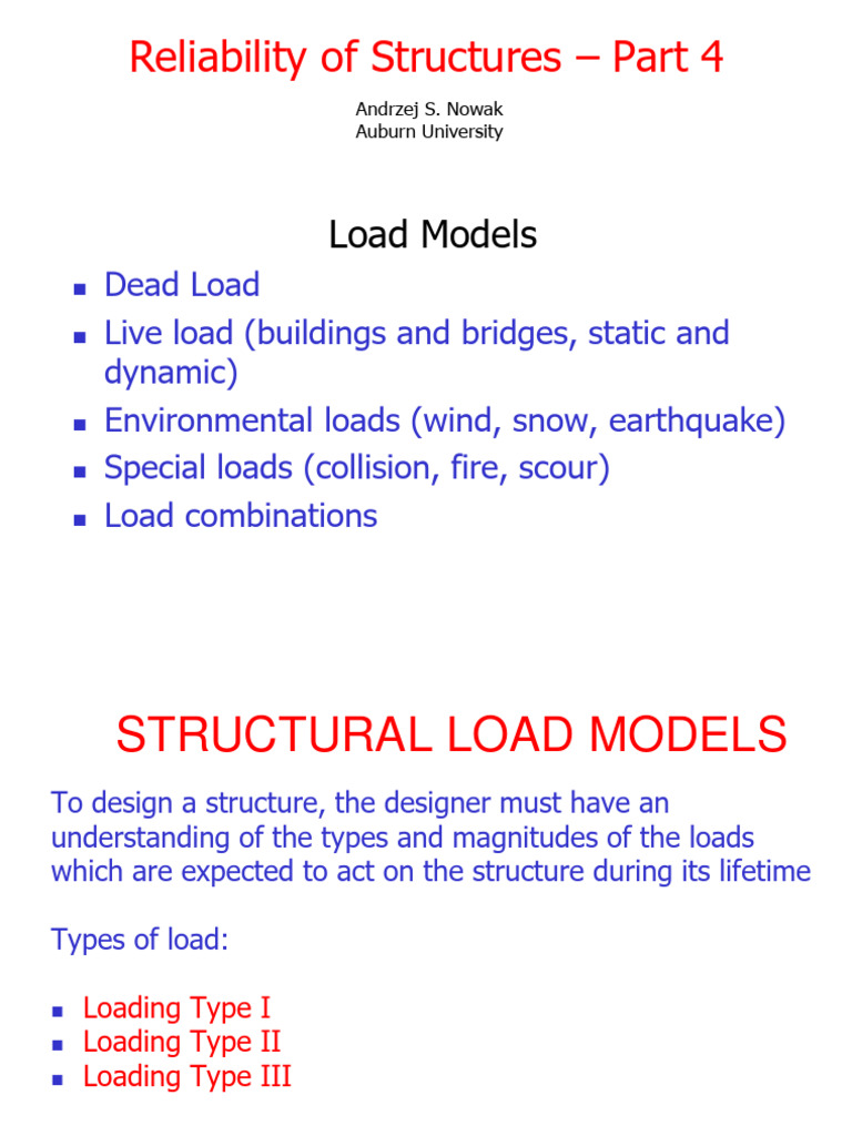 Reliability 4 Loads | PDF | Structural Load | Bridge