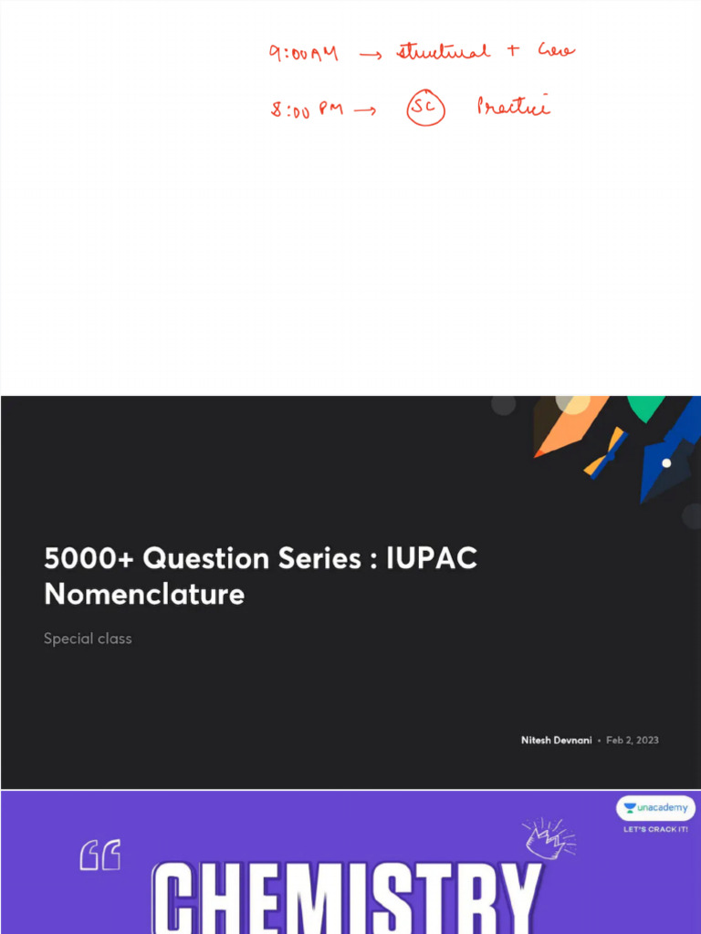 5000 Question Series IUPAC Nomenclature With Anno | PDF