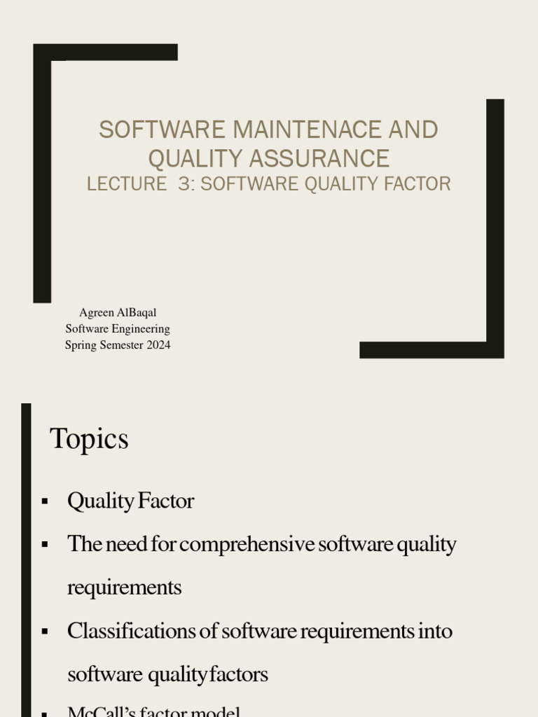 Lec 3 | PDF | Software Quality | Reliability Engineering