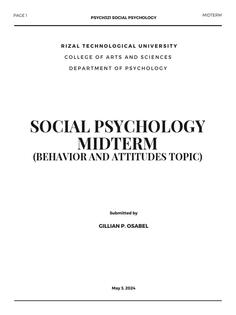 Soc Psych Research 1 | Download Free PDF | Psychology | Industrial And Organizational Psychology