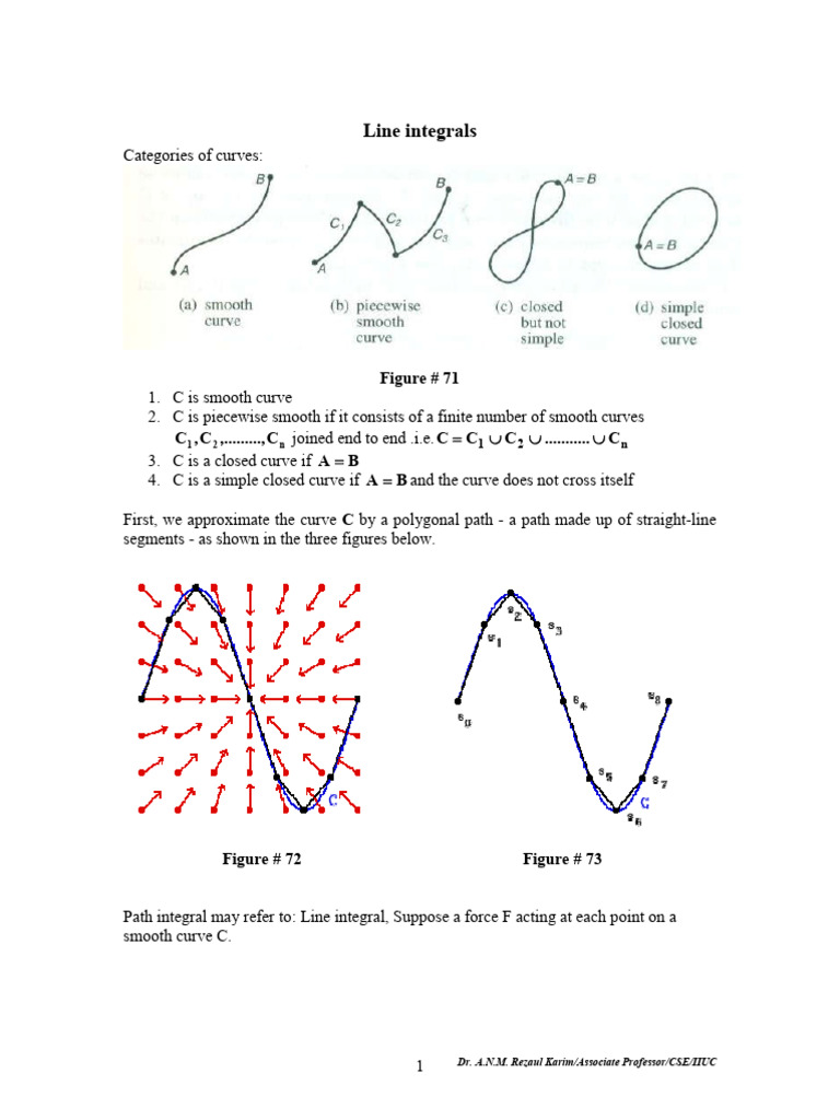 Line Integrals and Work Calculation | PDF | Differential Geometry | Algebra