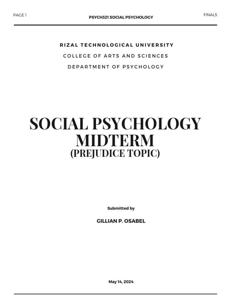 Soc Psych Research 5 | PDF | Attachment Theory | Psychology