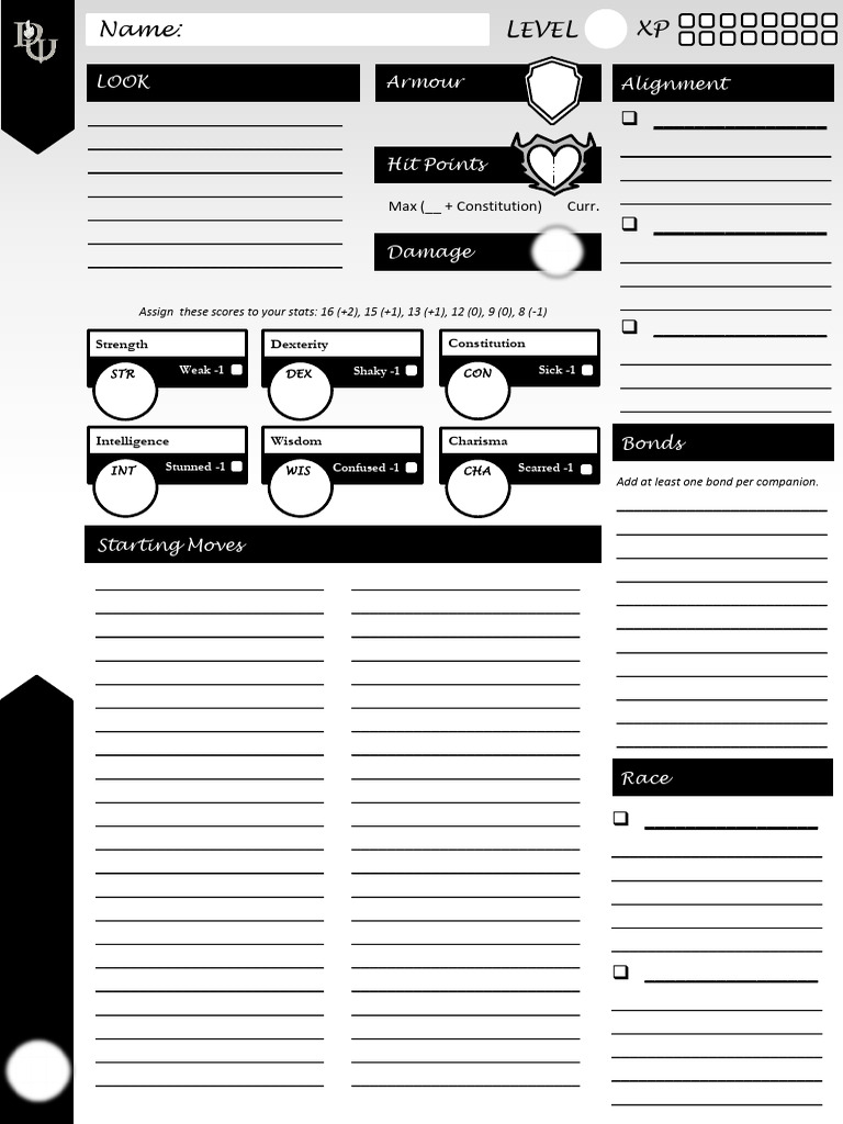 Blank Playbook | PDF | Role Playing Games | Role Playing Video Games