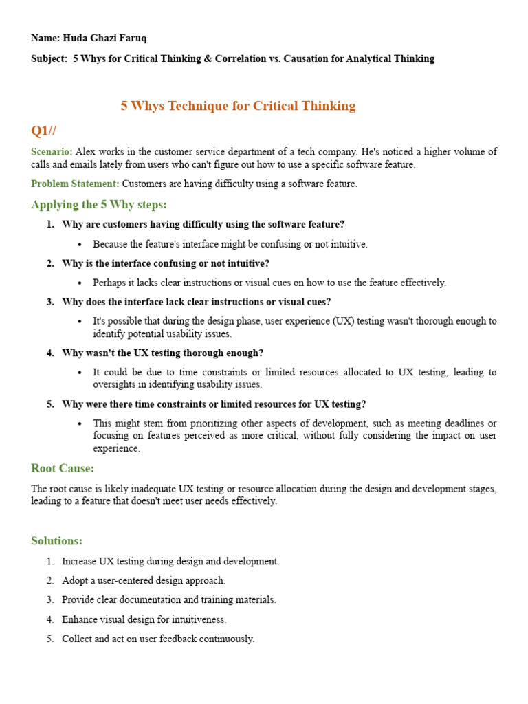 Assignment3_5 Whys for Critical Thinking & Correlation vs. Causation ...