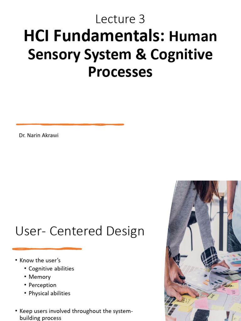 Lecture 3 Sensory System & Cognitive | PDF | Visual Perception | Human–Computer Interaction