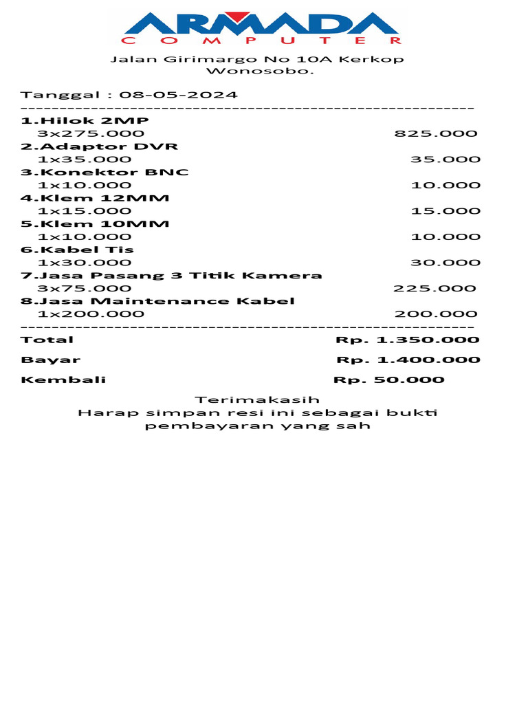 Nota Termal Armada | PDF