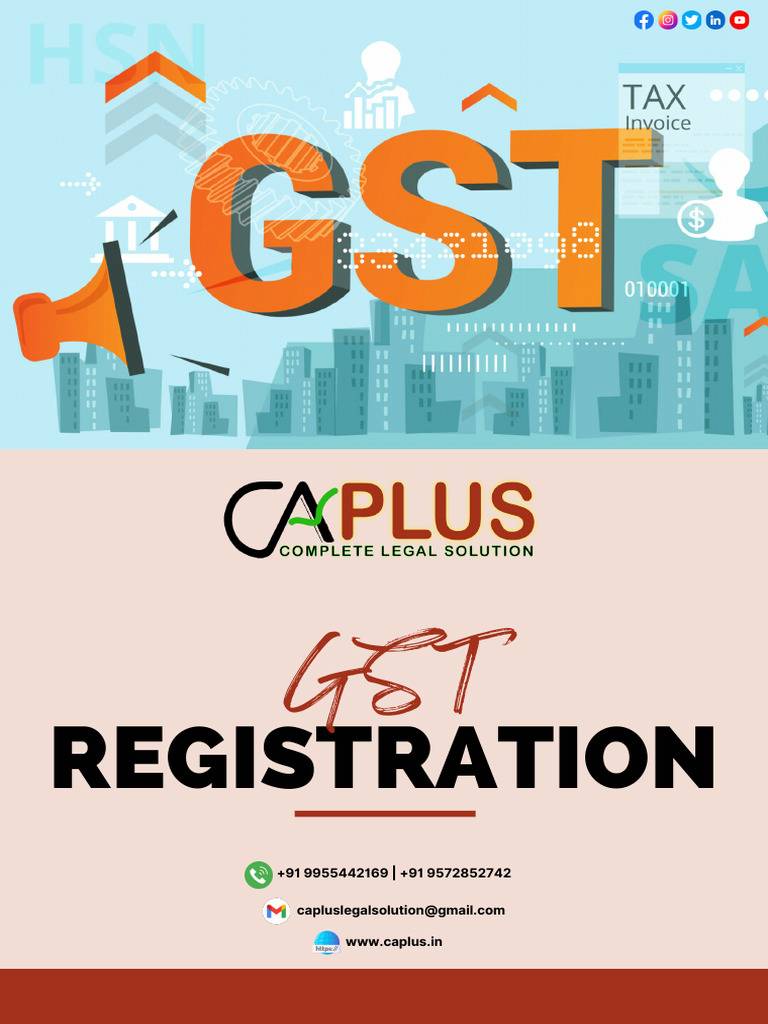 GST Registration | PDF | Taxes | Microfinance