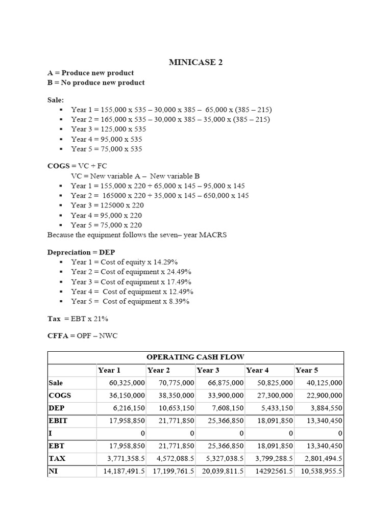 Mini Case | PDF | Net Present Value | Internal Rate Of Return