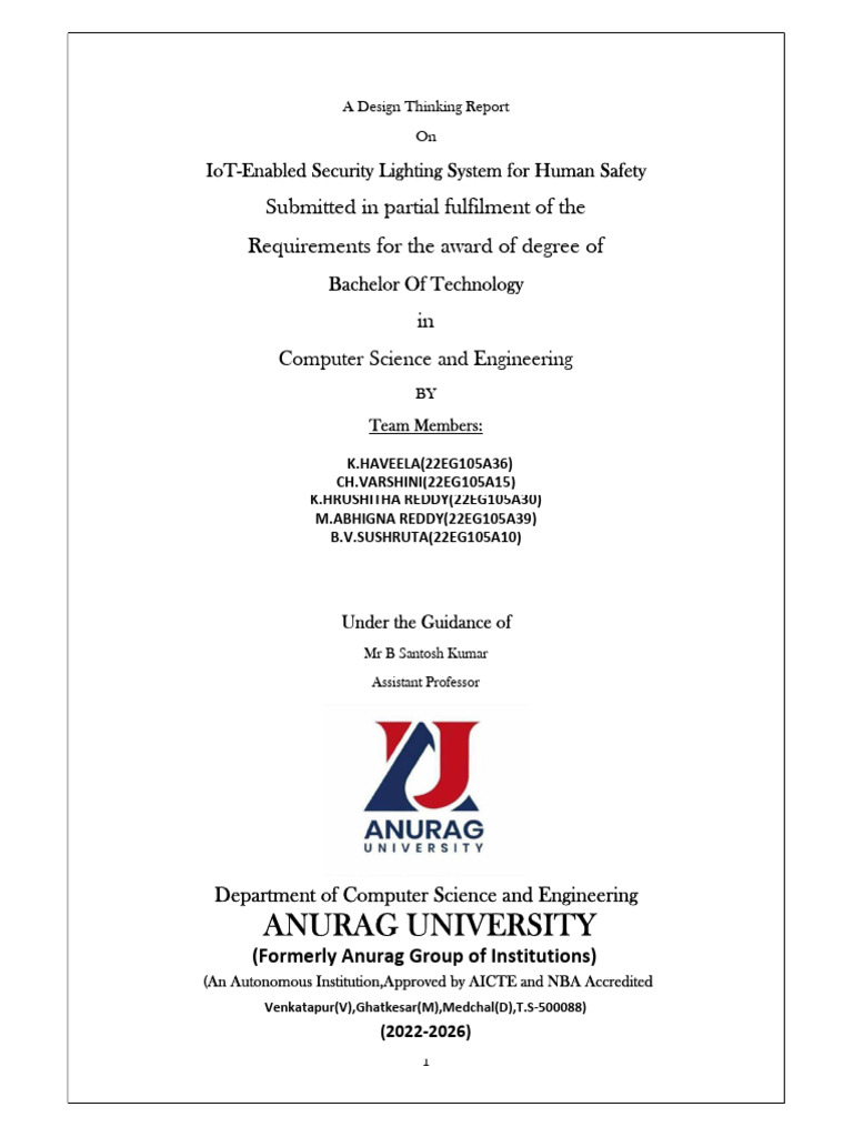 Dtreport 3 Pdf Download Free Pdf Design Thinking Street Light