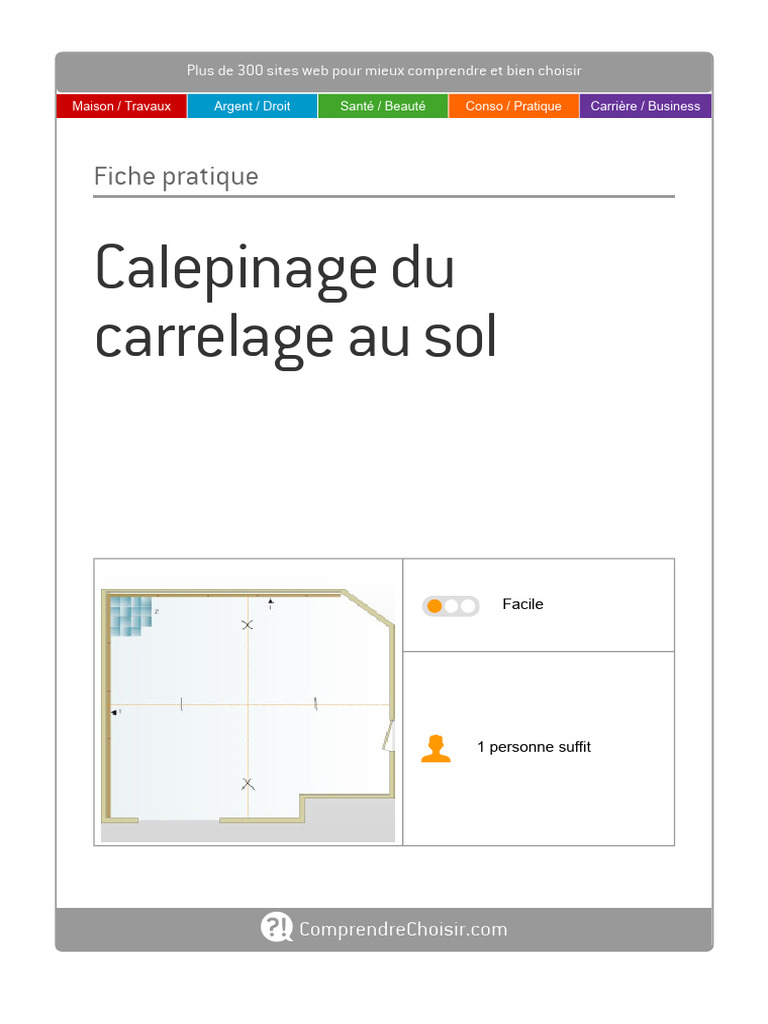 Guide de Calepinage pour Carrelage | PDF | Angle | Mosaïque