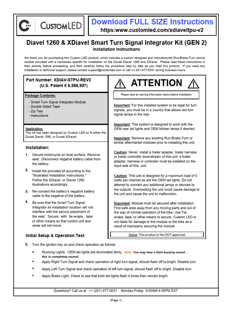 Diavel XDiavel Installation Instructions | PDF | Electrical Connector | Manufactured Goods
