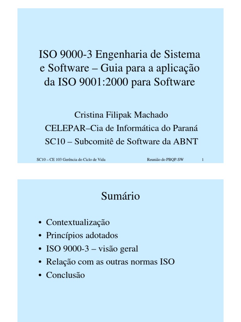 ISO 9000-3 - Engenharia de Sistema e Software | PDF | Qualidade ...