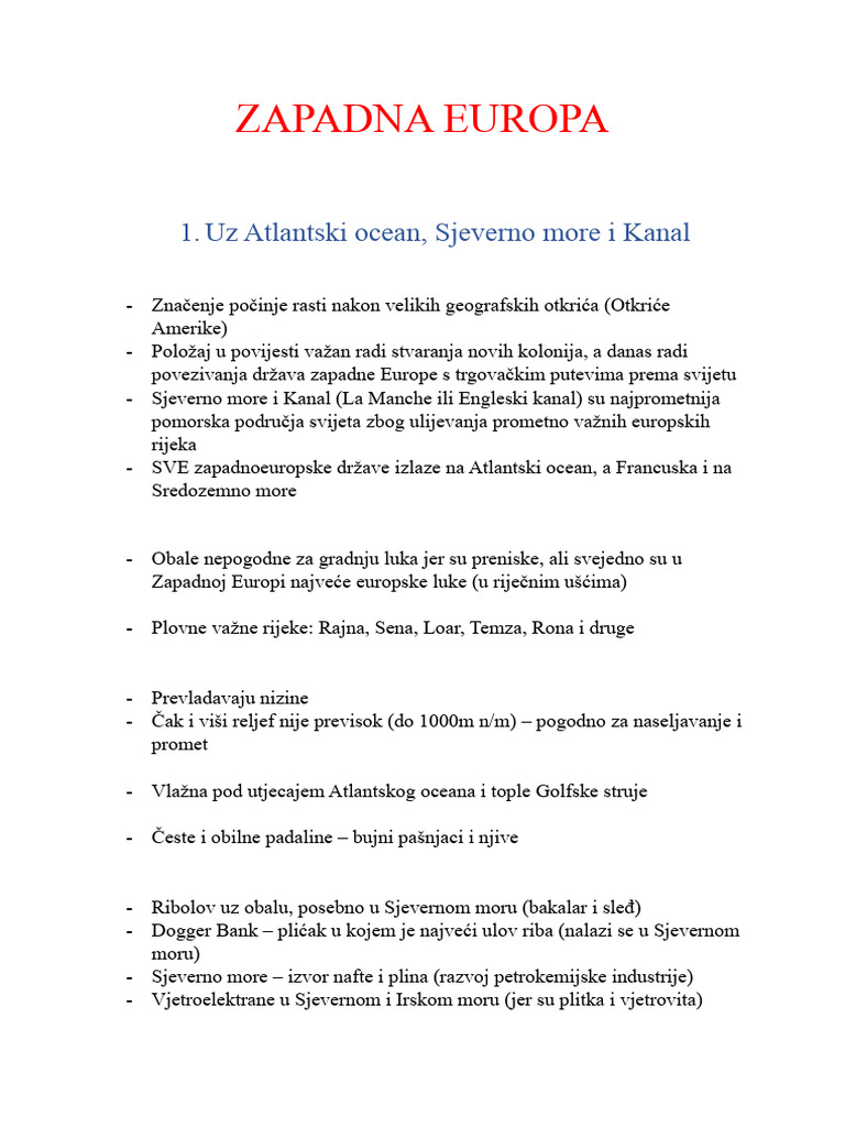 Zapadna Europa | PDF