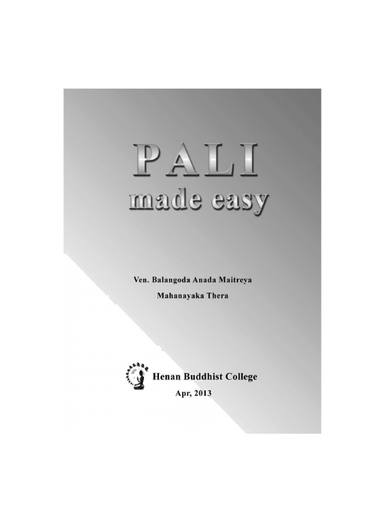 Pali Made Easy | PDF