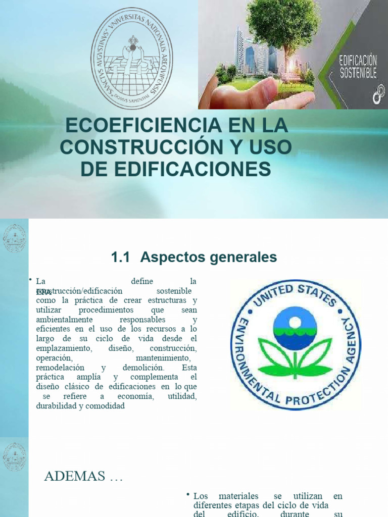 Tema 5 Ecoeficiencia en Construccion y Uso de Edificaciones | PDF | Sustentabilidad | Uso ...