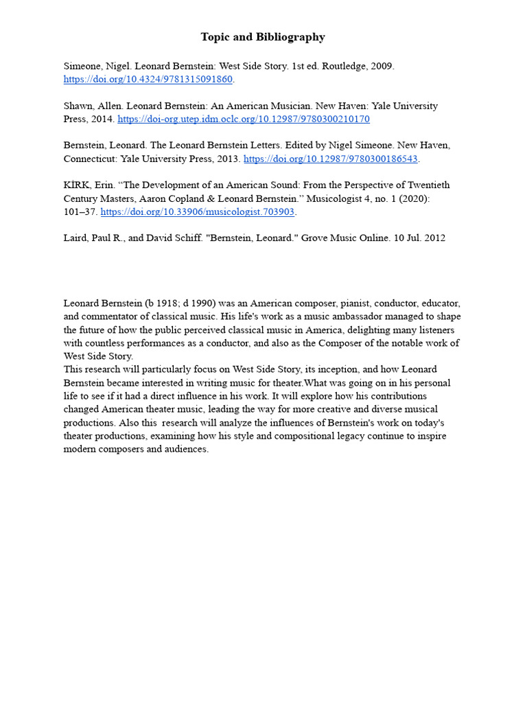 Topic and Bibliography | PDF | Art