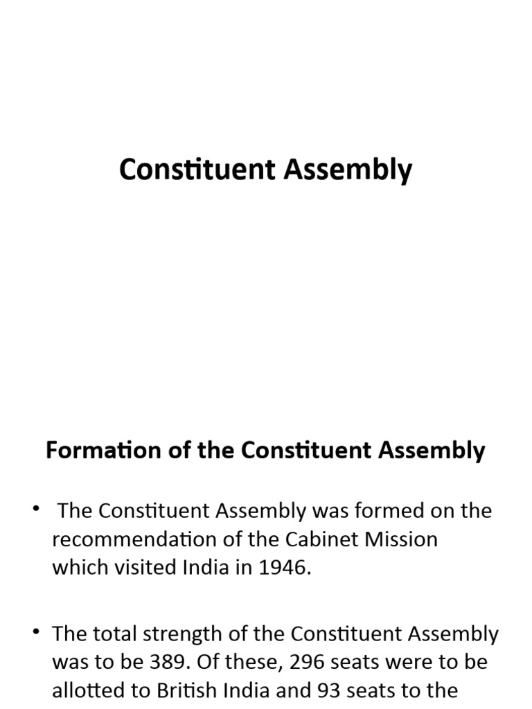 Unit 1 (L2) Constituent Assembly | PDF | Government | Politics Of India