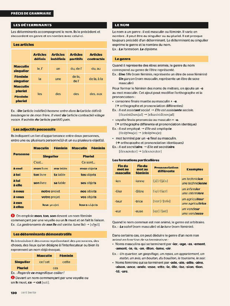 Précis de Grammaire - Défi 2 | PDF