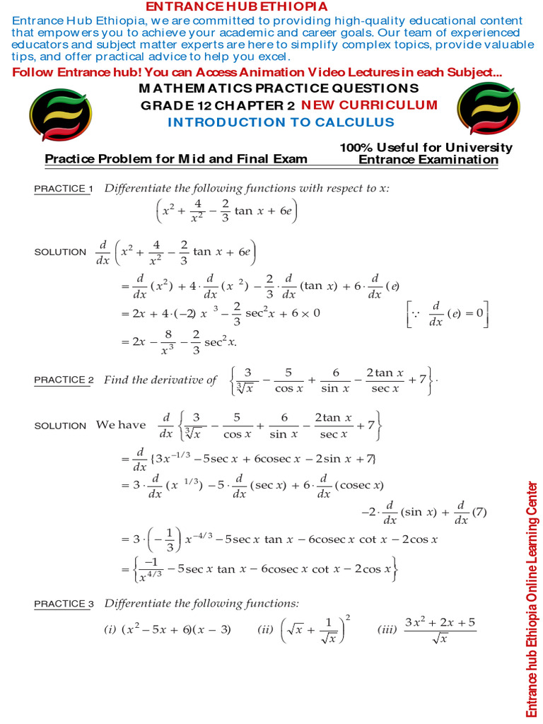 Maths Practice Questions | PDF | Trigonometric Functions | Mathematics