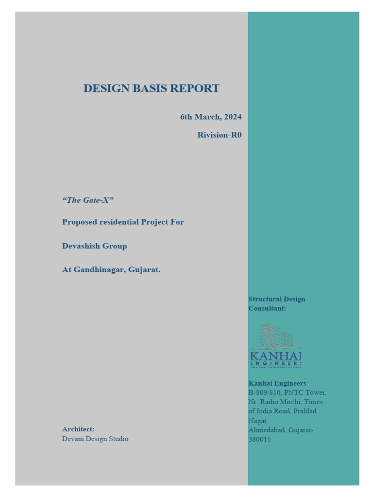 Design Basis Report | PDF | Concrete | Reinforced Concrete