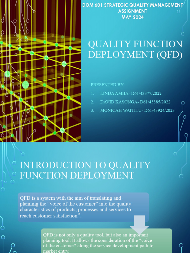 QFD Presentation-2-2 | PDF | Business | Business Economics