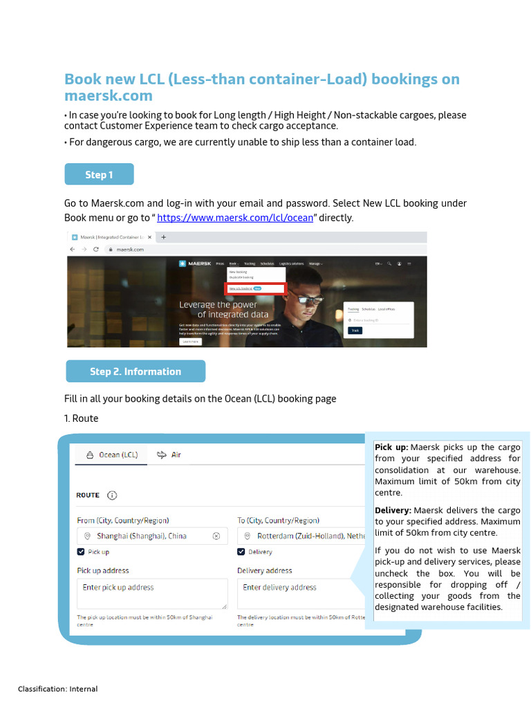 LCL Booking Guideline Eng | PDF | Cargo | Supply Chain Management