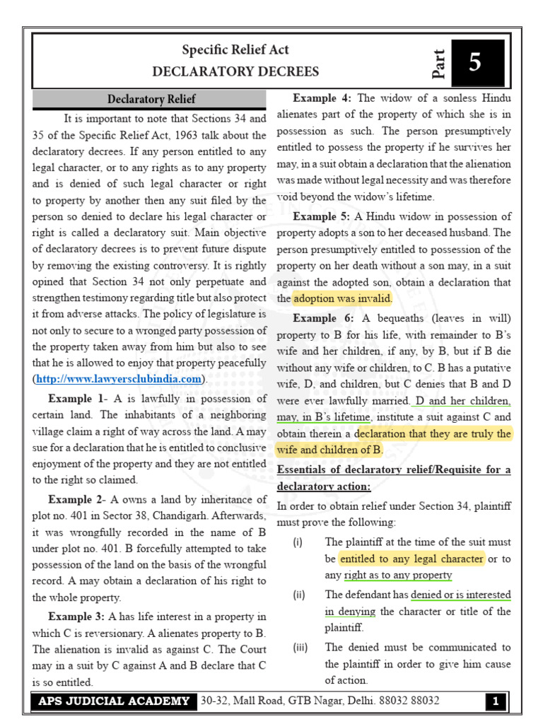 SRA 4.2 | PDF | Lawsuit | Declaratory Judgment