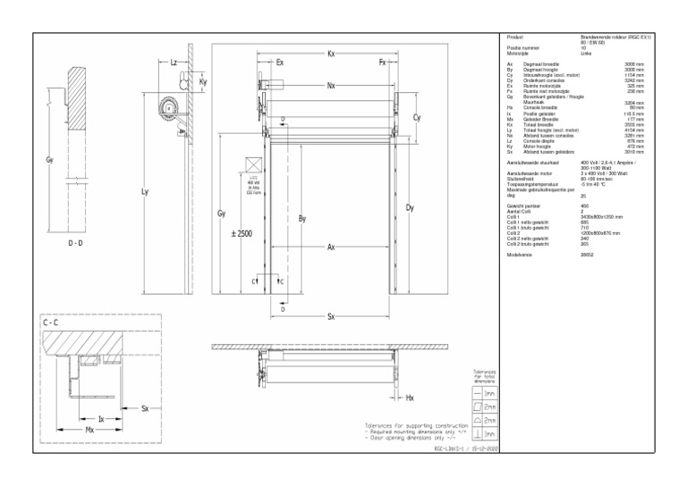Brandwerende Roldeur (RGC EI (1) 60 - EW 60) - PrinTek | PDF
