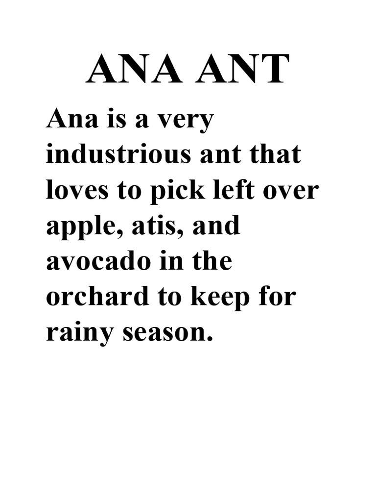 Ana Ant | PDF