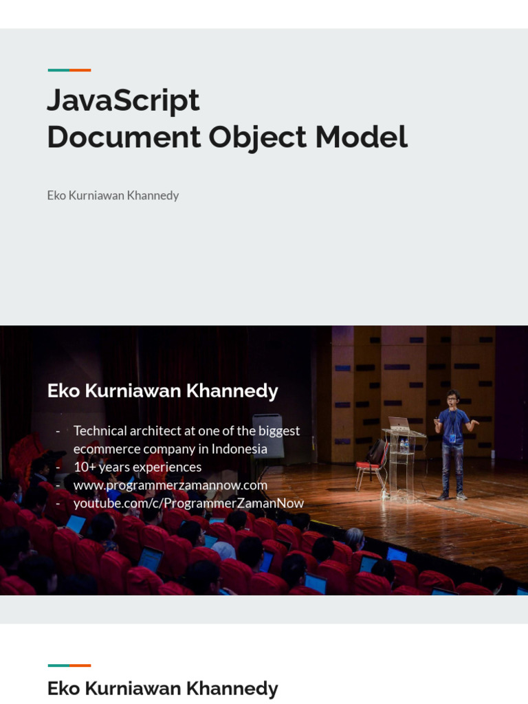 JavaScript Document Object Model | PDF | Komputer JavaScript Document Object Model | PDF | Komputer