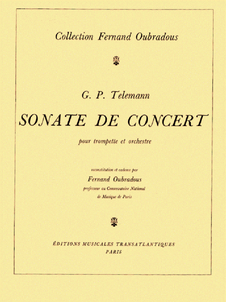 Sonata de Concerto - G.P.Telemann | PDF