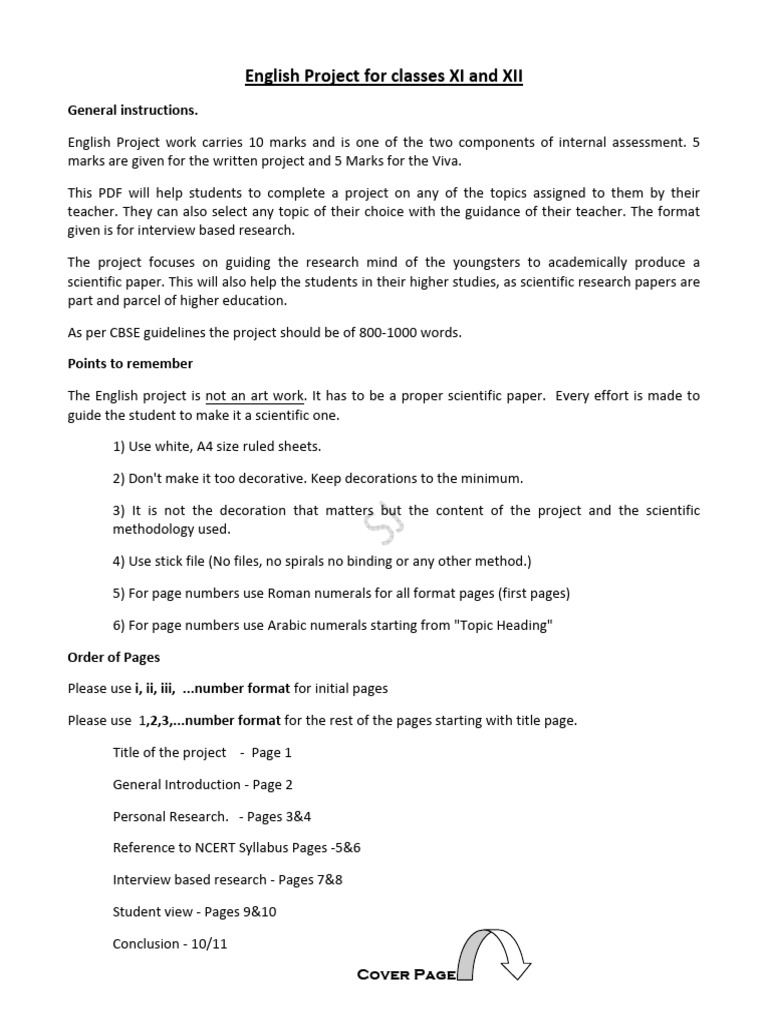 Step by Step English Project formats-SJ | PDF | Interview