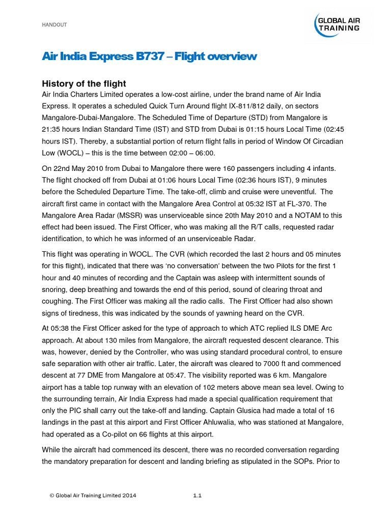 Air India Exp 2 Flight Overview | PDF | Air Traffic Control | Runway